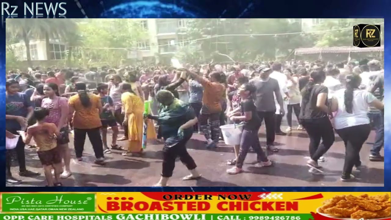 Kukatpally Holi celebrations in KPHB Colony Malaysia Township - YouTube