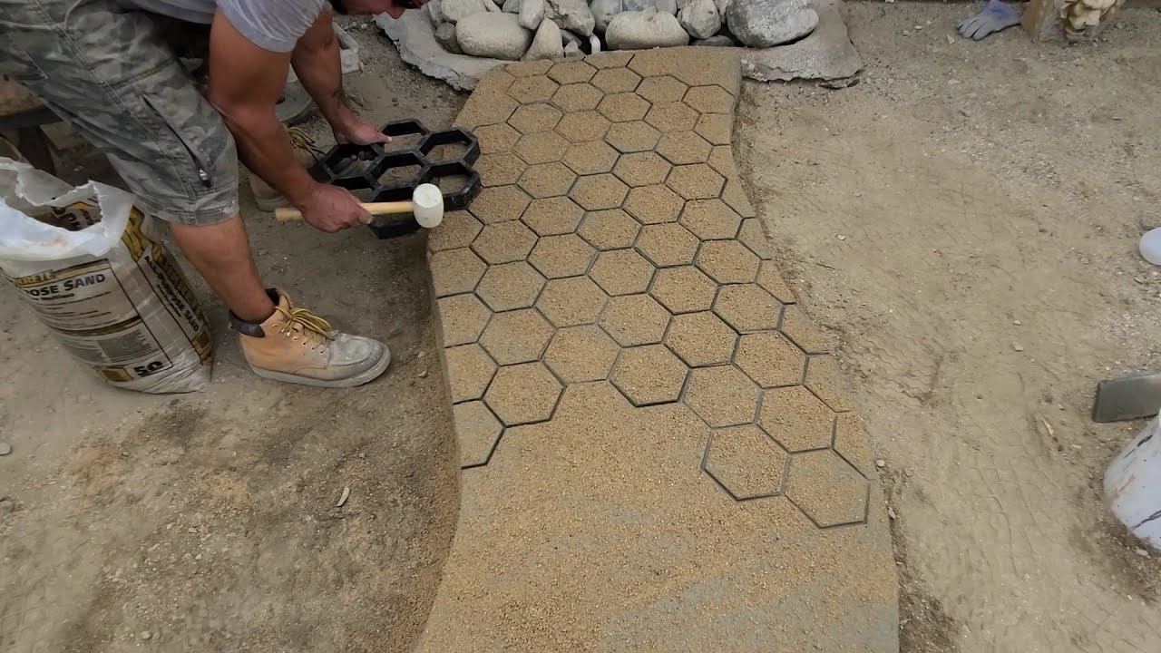 Amazing walkway with sand texture - YouTube