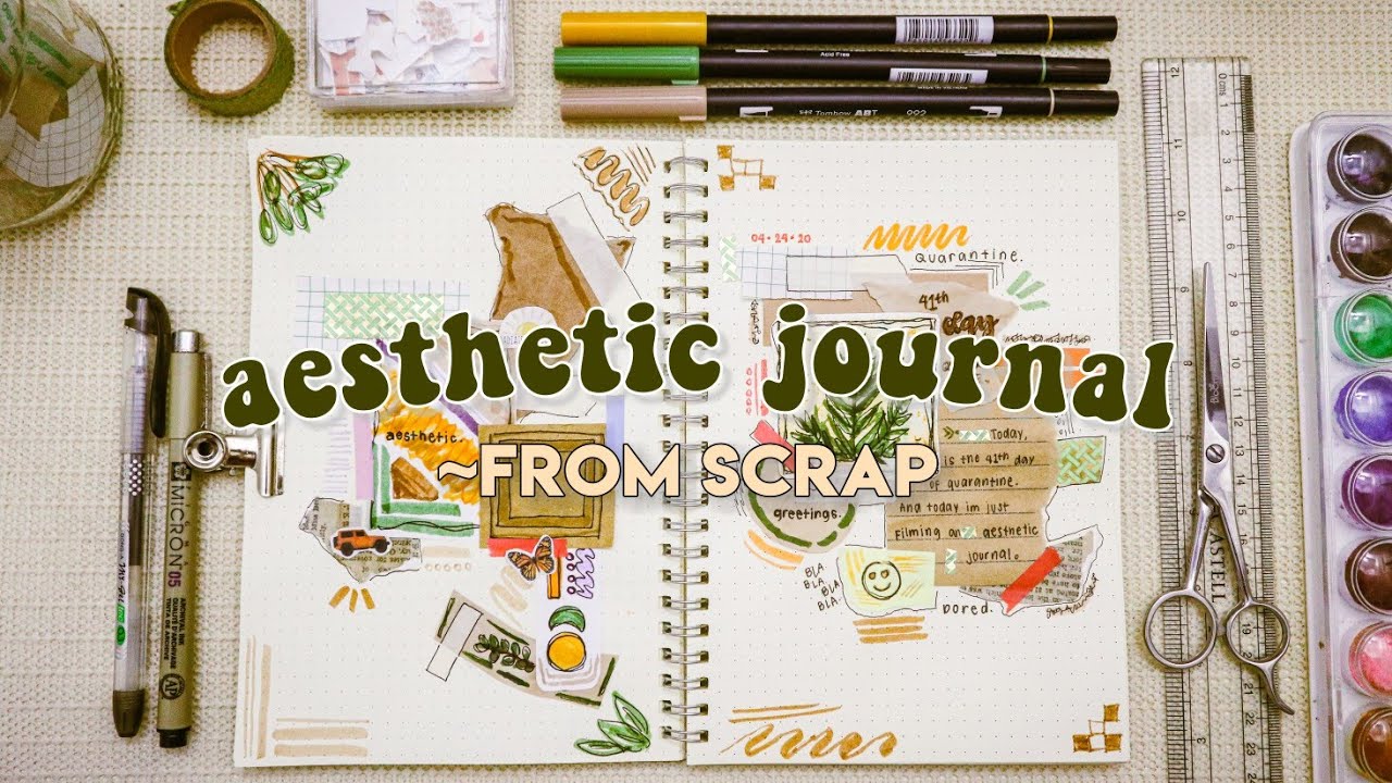 how to make aesthetic journal from scrap 📎📚 | Ann Geliexcs - YouTube