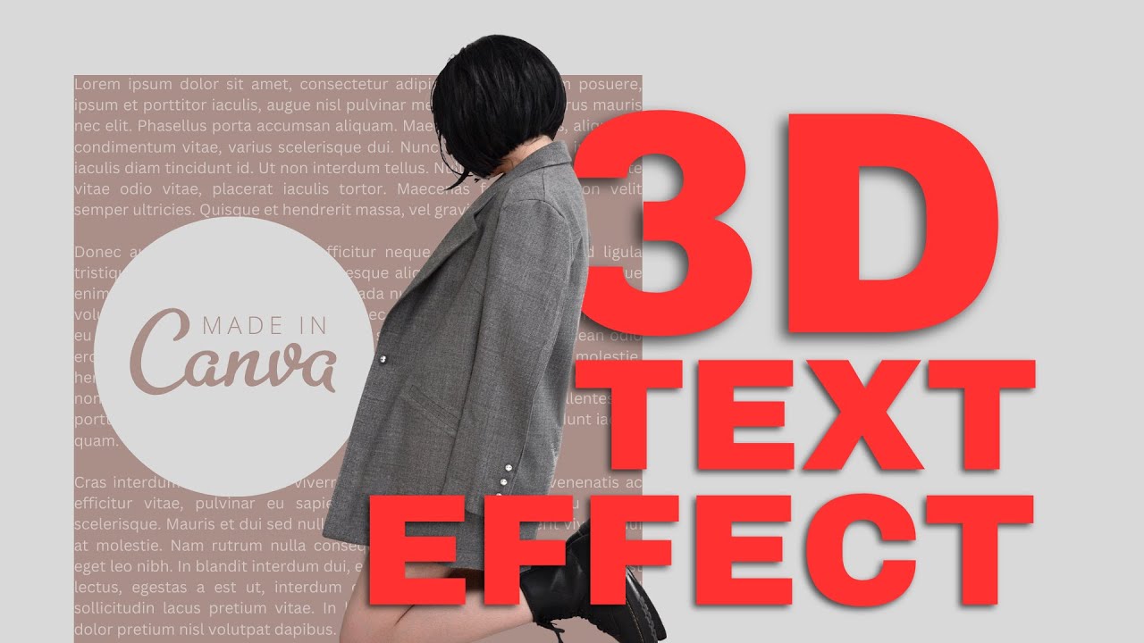 3D Text Effect | Canva Tutorial 02 - YouTube