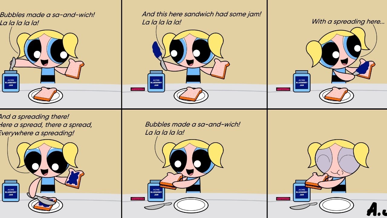 Powerpuff Girls:Bubbles Sings While Making a Sandwich - YouTube