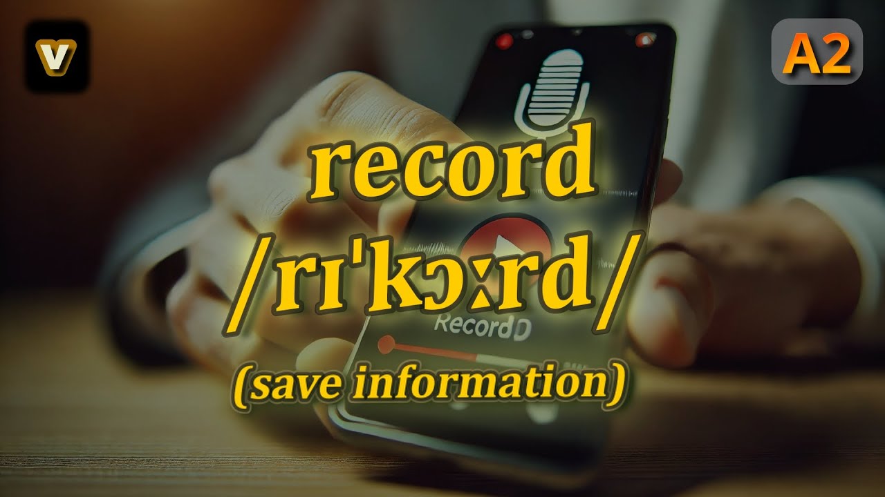 [v] Record meaning (save information) with 5 examples - YouTube
