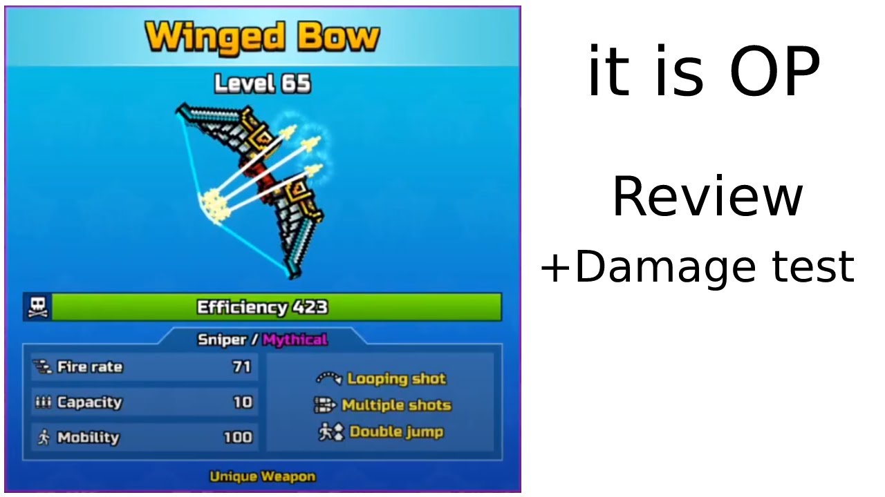 Winged Bow damage test and review - YouTube