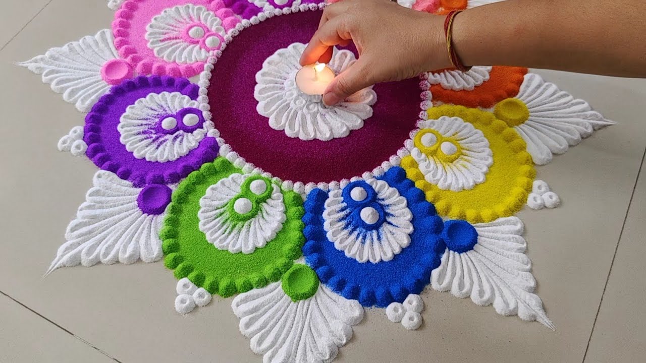 Bhaubeej Special Rangoli/Big Rangoli Design for Bhaidooj/Diwali ...