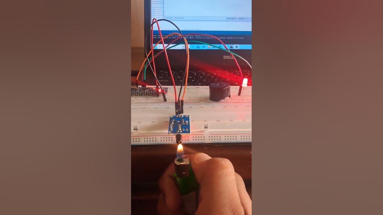 Flame Sensor And Arduino Project Flame Sensor Firealarm Arduino Arduinonano Arduinoproject