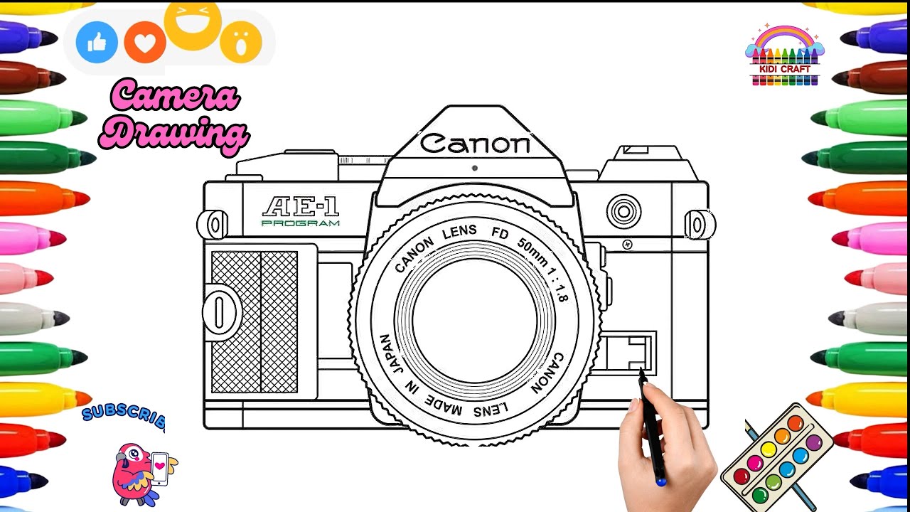 Digital CANON Camera Drawing forKids - YouTube