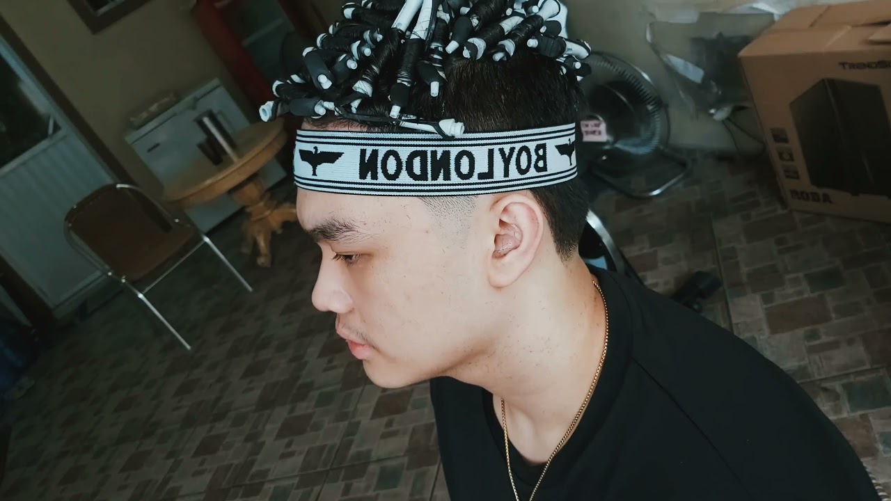 Loose Perm x Taper Fade highlights - YouTube
