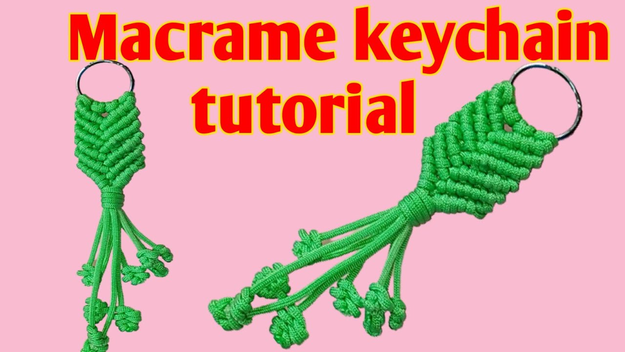 Diy macrame keychain|beginners|easy|step by step|#macrame # ...