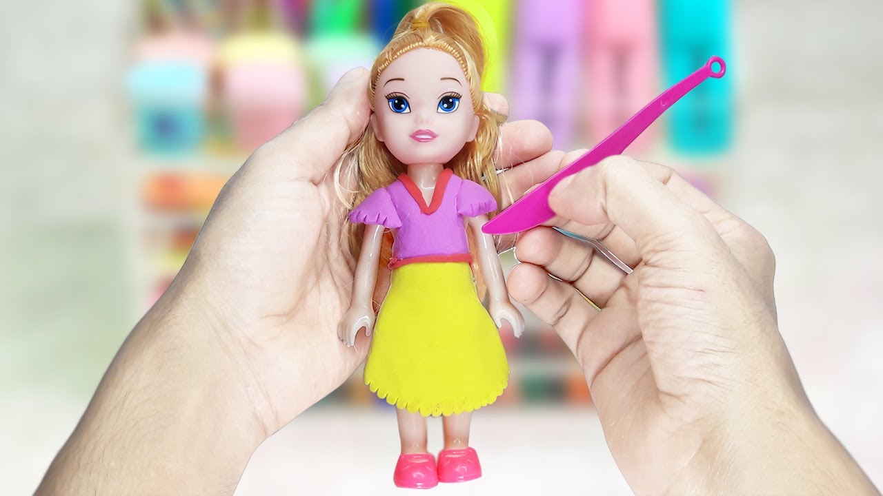 DIY How to Make Polymer Clay Beautiful Dress Making - YouTube