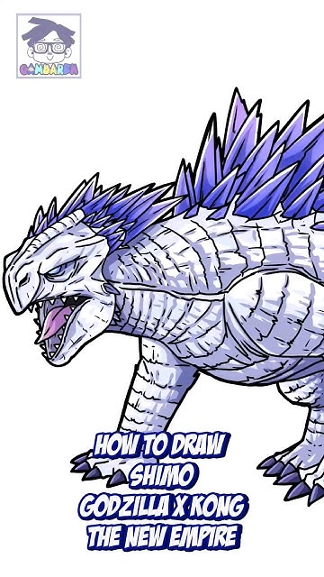 How To Draw SHIMO - GODZILLA X KONG : THE NEW EMPIRE #shorts #short #art #drawing #shimo # ...