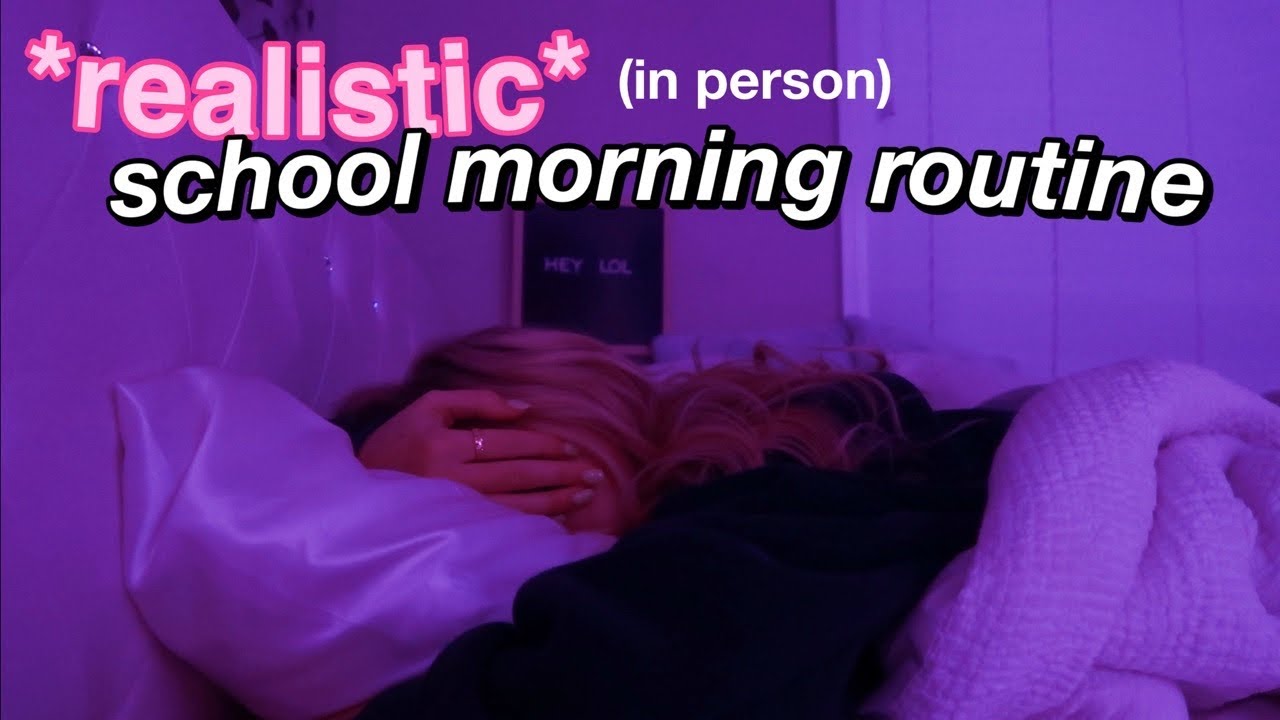my realistic school morning routine (in person) - YouTube