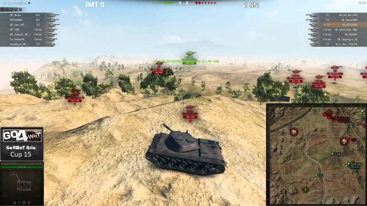 WoT -IMT vs SN - ESL Go4WoT Asia - Cup 15 - Finals - YouTube