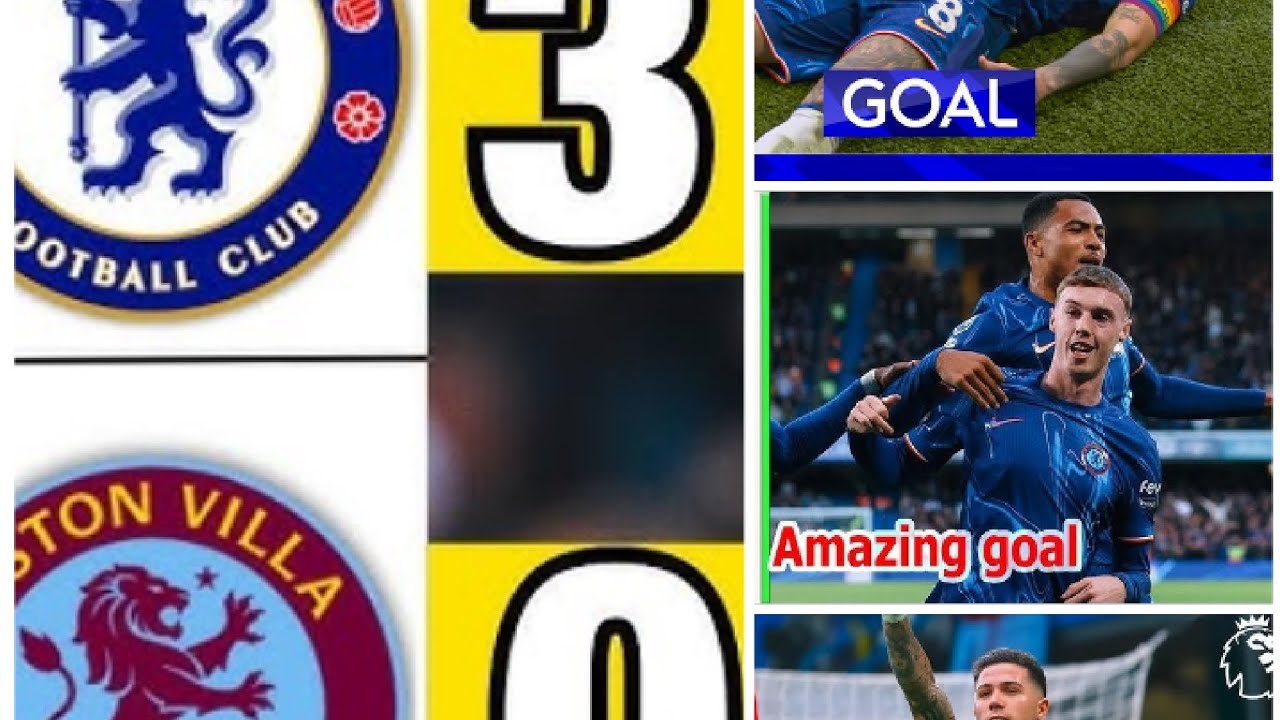 CHE 3-0 VILLA | TITLE RACE Continues!! Palmer,Enzo,CuCurella,Jackson ...