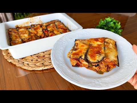 MİSAFİR SOFRALARININ YENİ GÖZDESİ 😍 Tavuklu Patlıcan Lazanya Tarifi Fırında ✅  Çiçekintarifleri