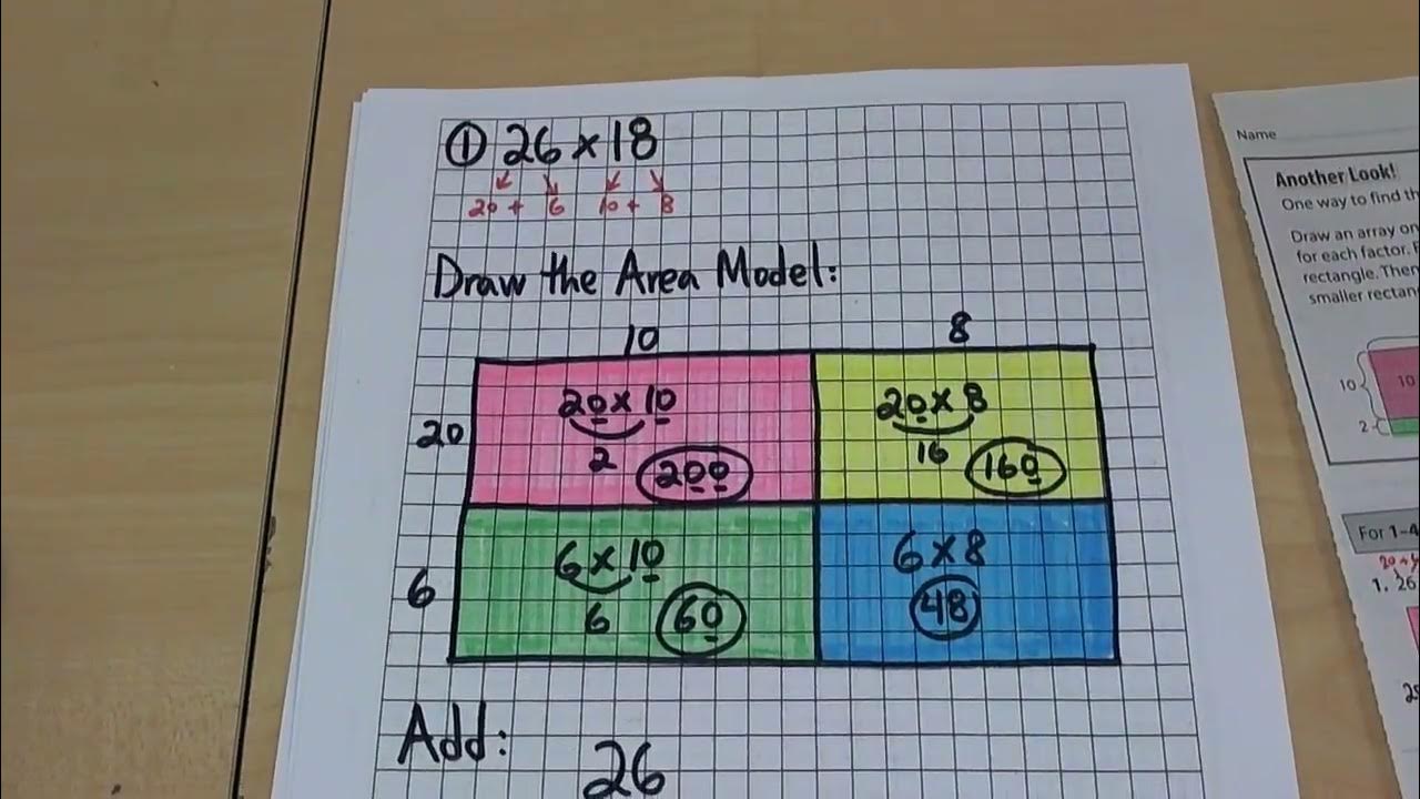 Lesson 4.4 - Arrays and Partial Products - Homework Help - YouTube