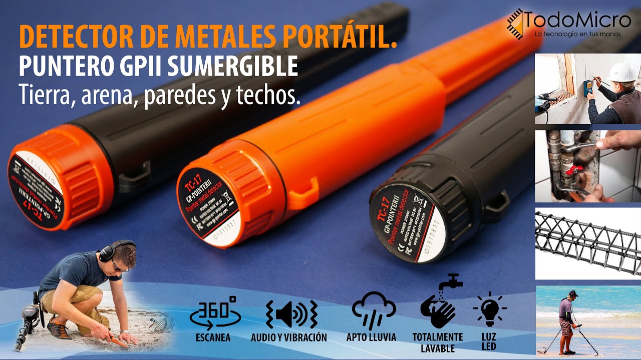GP POINTER II. Detector de metales sumergible y portátil. - YouTube