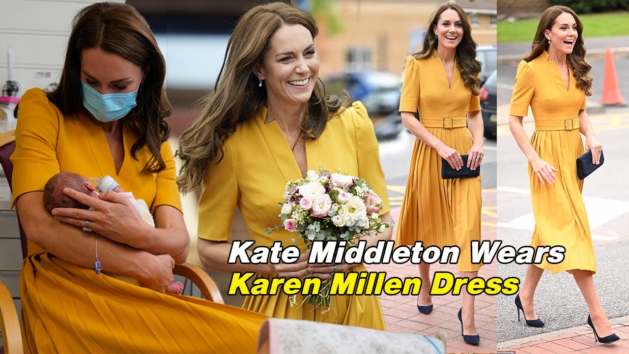 PRINCESS OF WALES CUTES IN YELLOW DRESS AT ROYAL SURREY HOSPITAL - YouTube