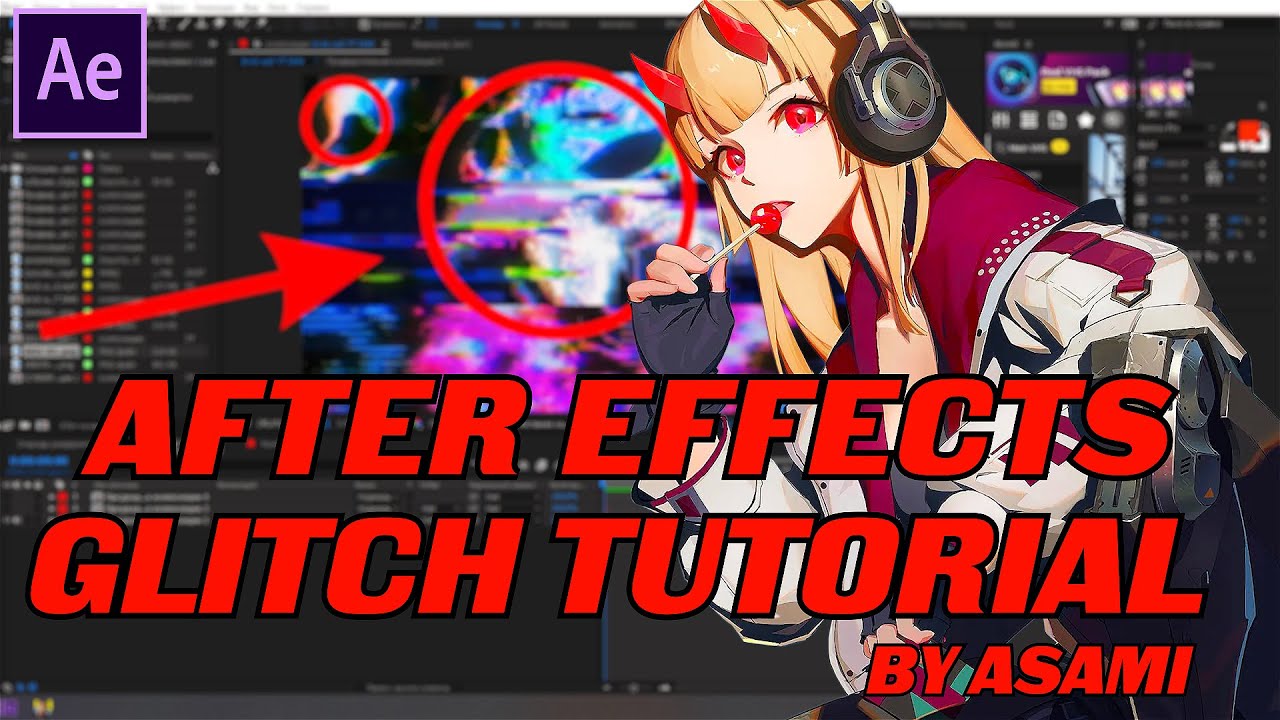 After Effects Glitch Tutorial / One Frame Glitch Tutorial / Cyberpunk Glitch Tutorial (EN/RU ...