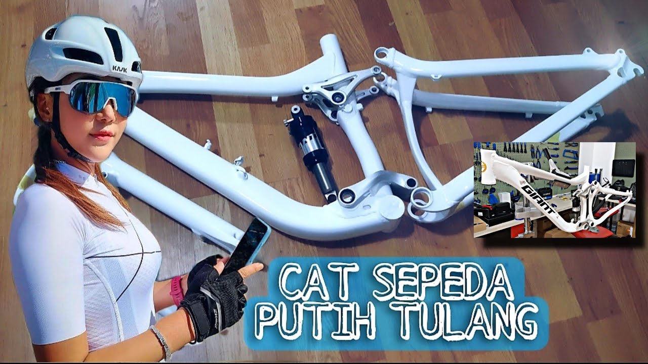 🧷 CAT SEPEDA WARNA PUTIH TULANG GIANT TRANCE X3 - YouTube