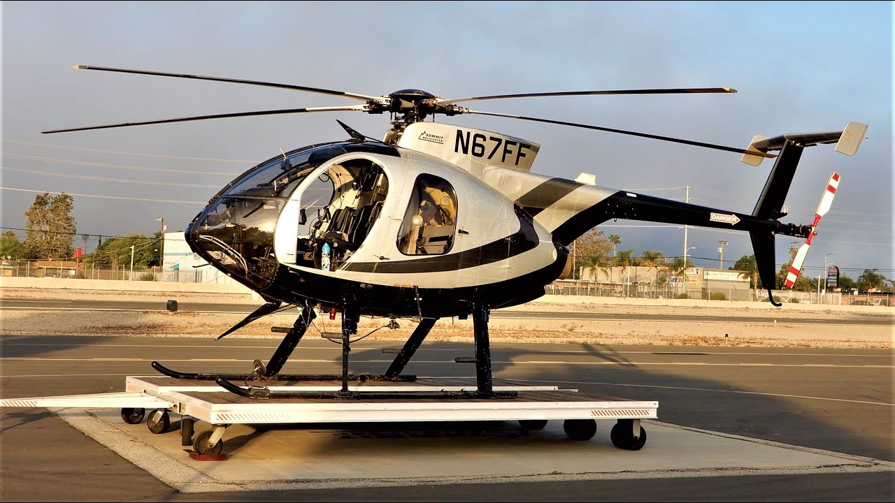 MD530 Test Flight Start-Up &Takeoff Hughes 500 Helicopter N67FF - YouTube