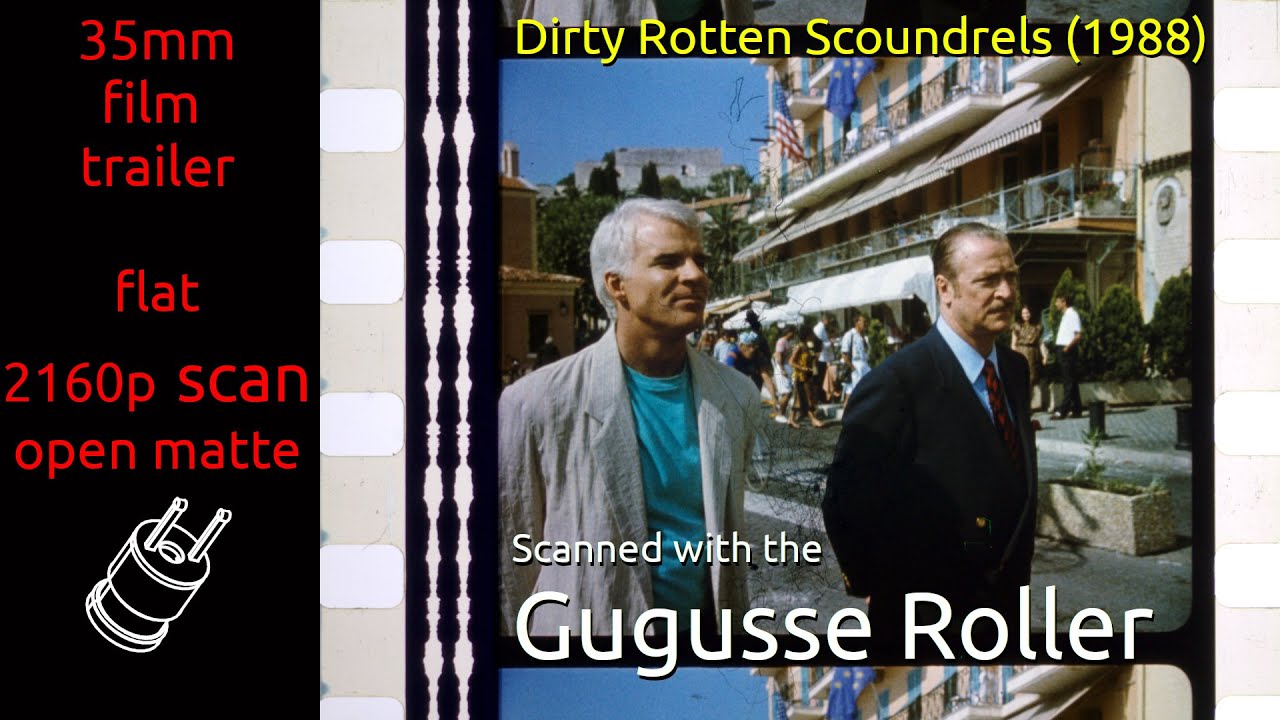 Dirty Rotten Scoundrels (1988) 35mm film trailer, flat open matte ...