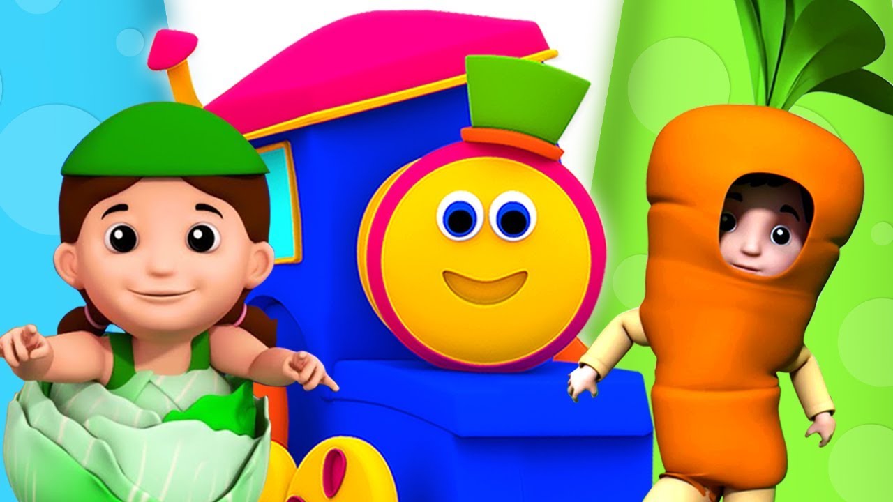 야채 노래 | 밥 기차 | 아이들을위한 야채 이름 | 아이들을위한 교육 | Vegetables Song | Bob Train ...