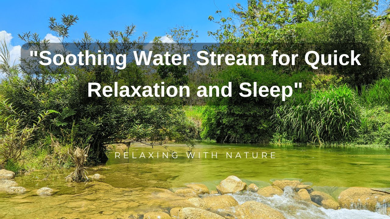 "Soothing Water Stream for Quick Relaxation and Sleep" - YouTube