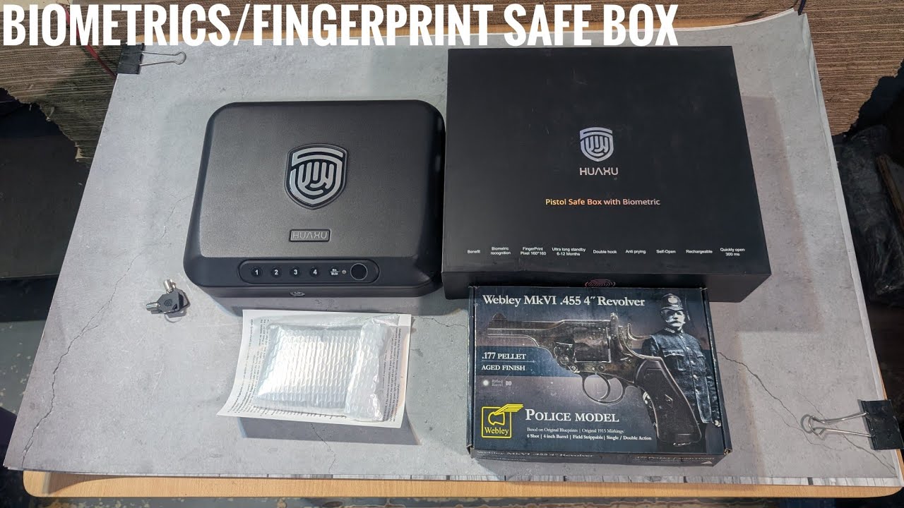 Full metal biometrics/fingerprint safe box for jewelry and air pistols ...
