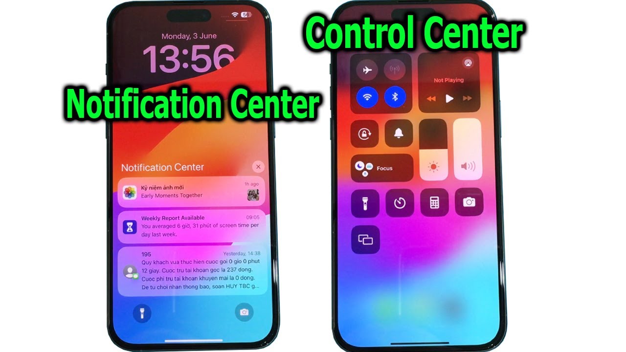 How to open notification center and control center on iPhone - YouTube