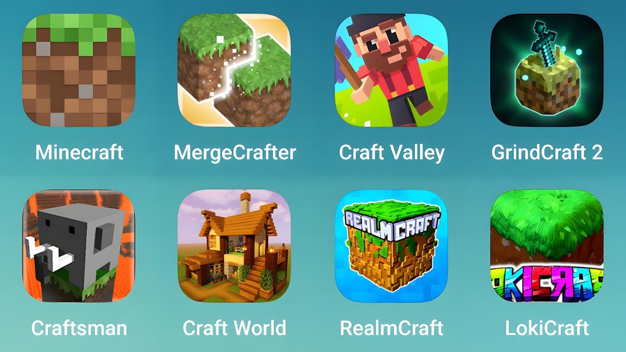 Minecraft, Merge Crafter, Craft Valley, GrindCraft 2, Craftsman, Craft ...