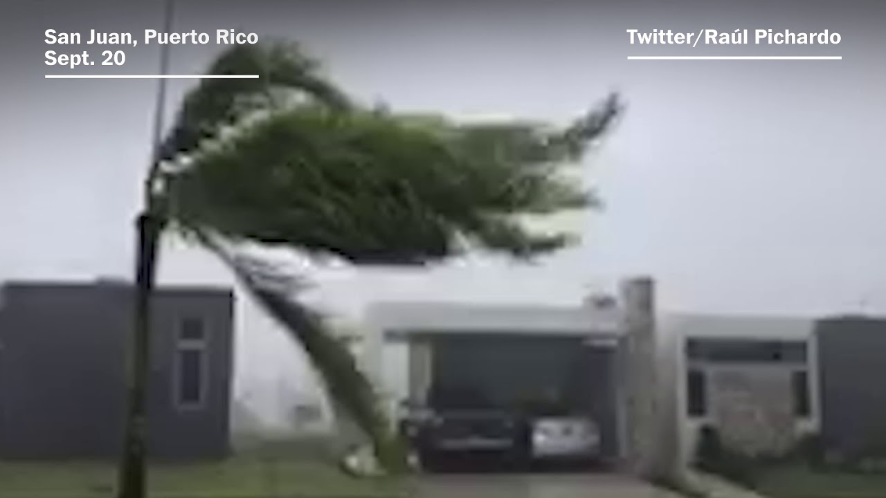 Hurricane Maria brings extreme wind and rain to Puerto Rico - YouTube