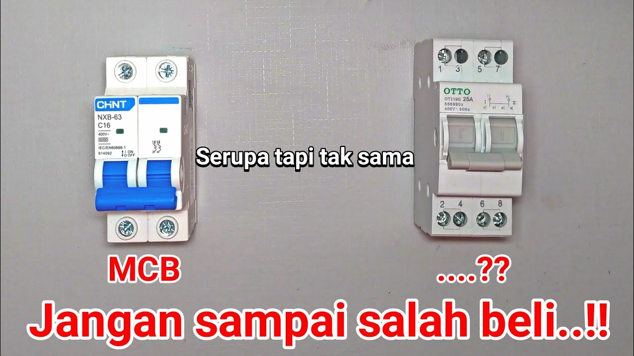 PERBEDAAN MCB LISTRIK 2 POLE DENGAN COS (Change Over Switch) - YouTube