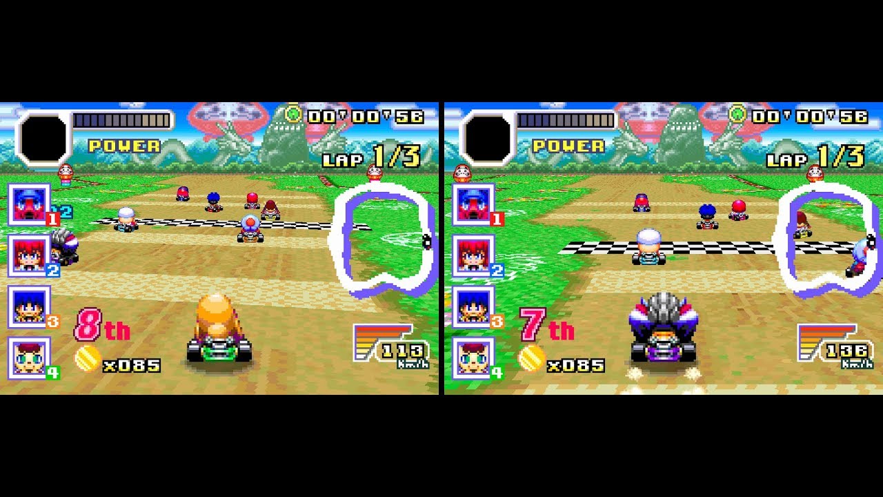 Konami Krazy Racers Game Boy Advance 2 player - YouTube