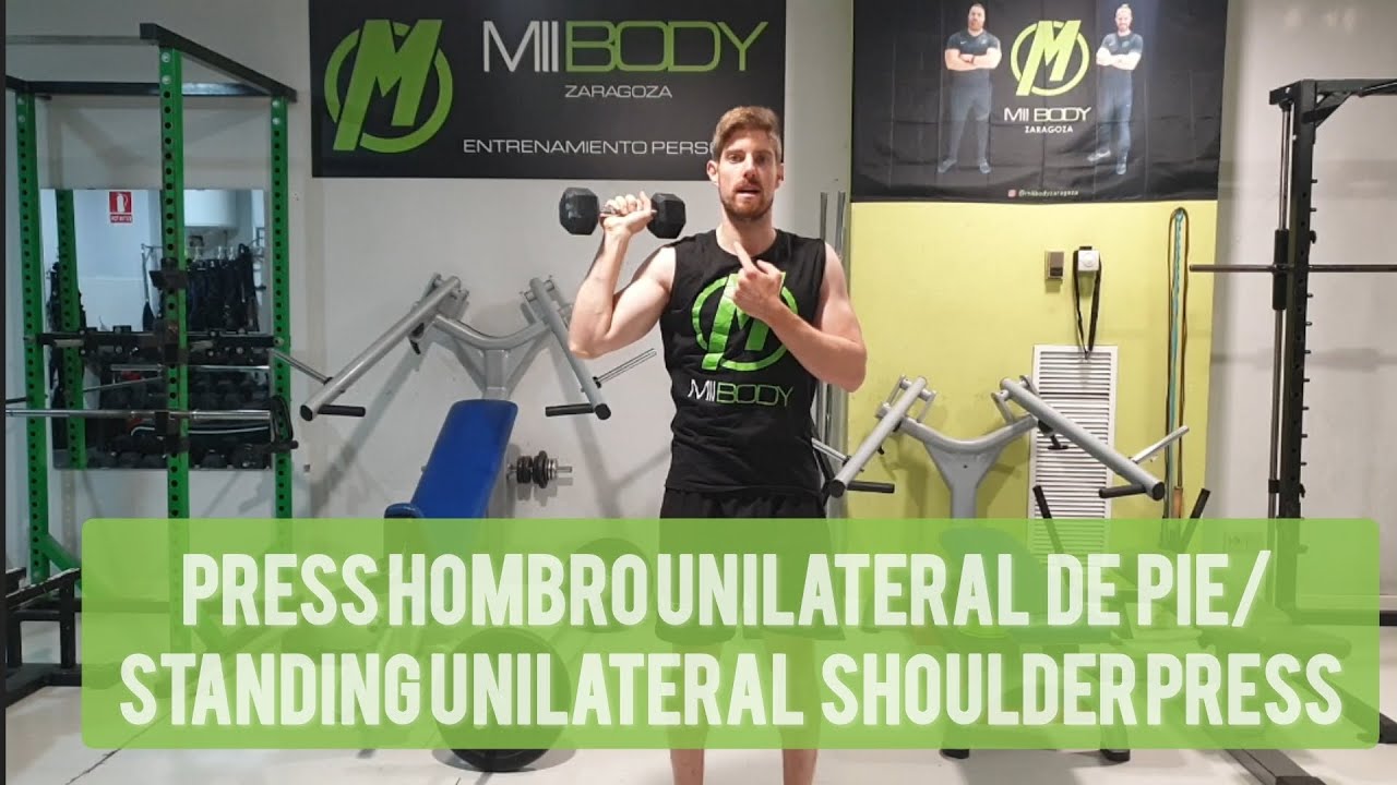 PRESS HOMBRO UNILATERAL DE PIE/ STANDING UNILATERAL SHOULDER PRESS ...