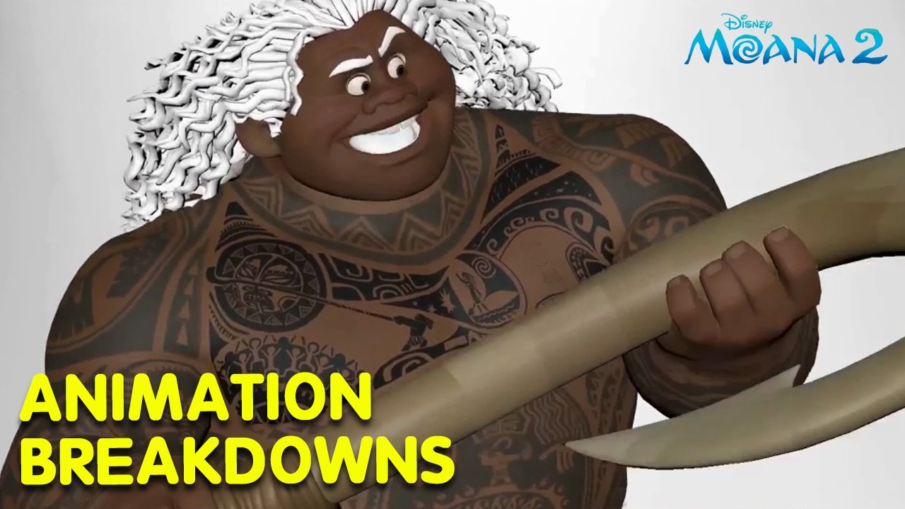 MOANA 2 | Maui Animation Breakdowns - YouTube