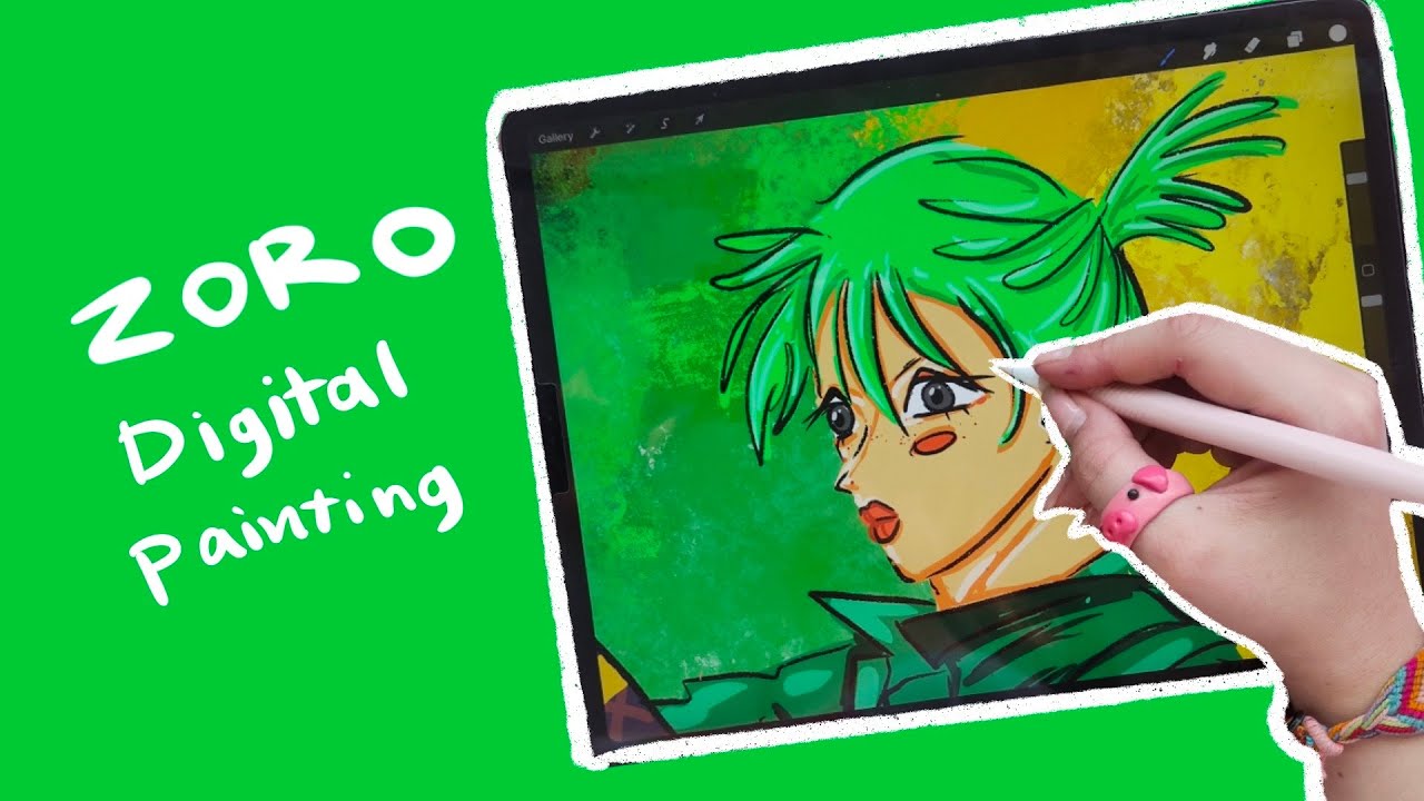 digital drawing Roronoa Zoro(asmr) – anime digital drawing - YouTube