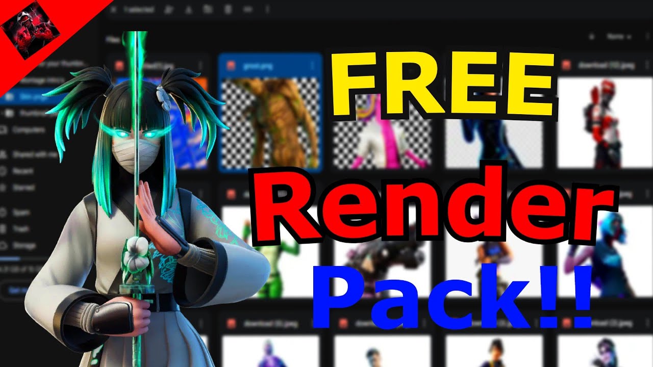 The *BEST* FREE Fortnite Render Pack Skins *Discord Server* - YouTube
