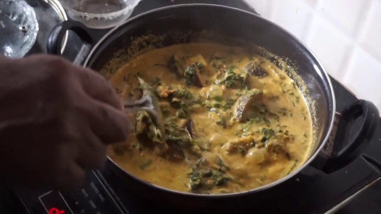 Malabar Spinach (Valchi bhaji) with prawns | Goan dish | surekha chari ...