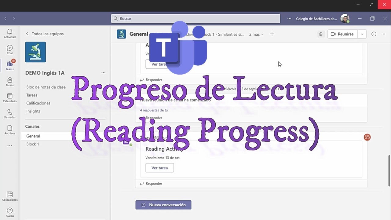 Miicrosoft Teams Progreso de Lectura (Reading Progress) - YouTube