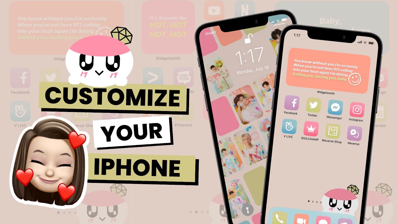 *ios 15* customize your iphone 💕 SEVENTEEN’s face the sun theme 🎨 ...