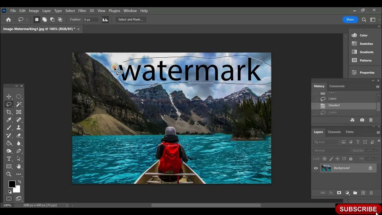 How to remove watermark in photoshop of an image|| photoshop tutorial ...