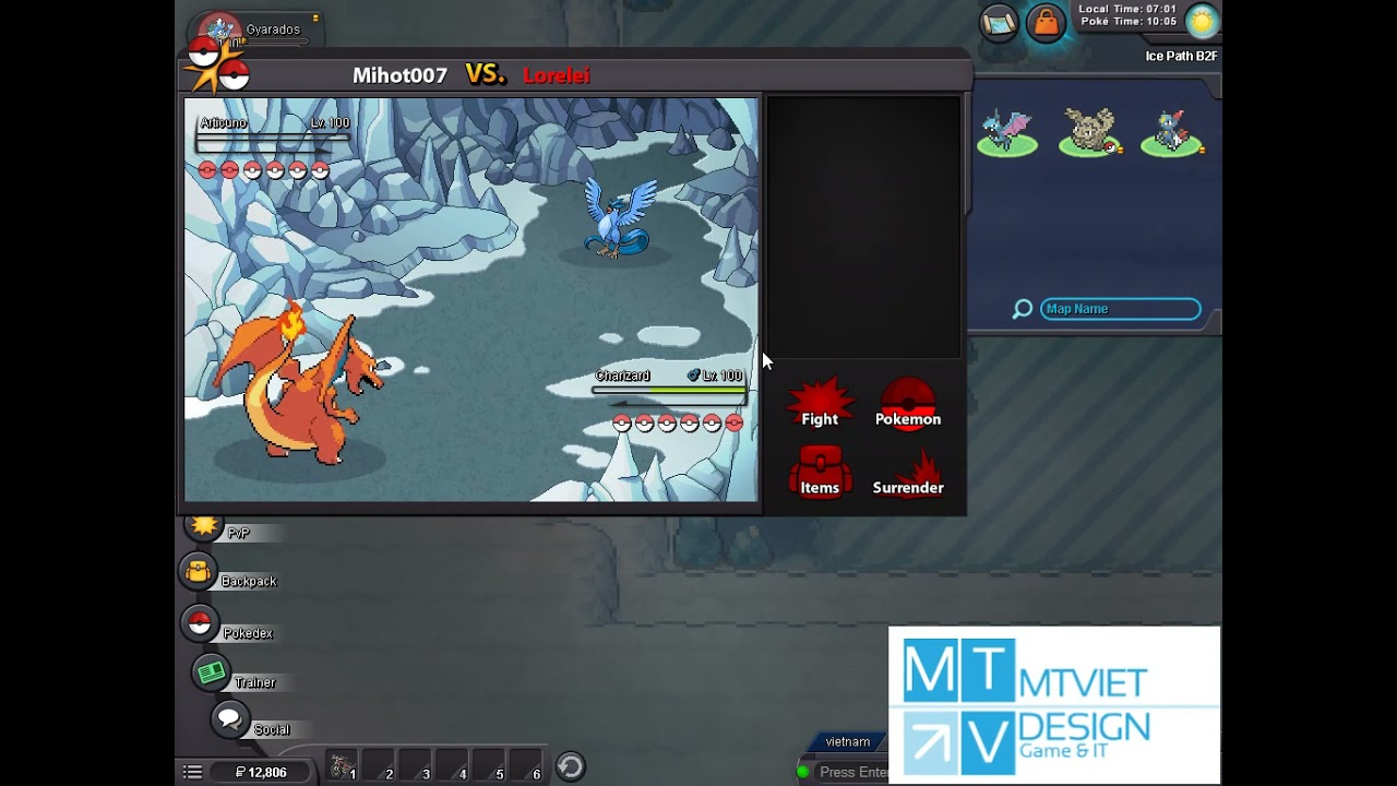 Pokemon Revolution Ep 203 :Beat Lorelei in Ice Path B2F Johto (easy ...