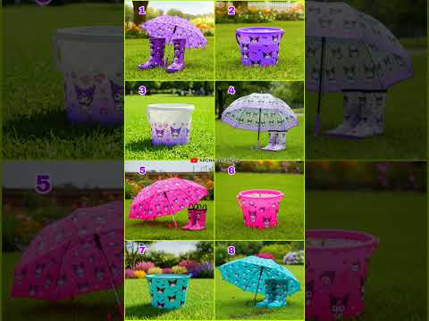 ayo bermain air dengan payung dan ember kuromi