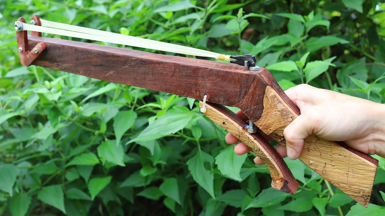 DIY Wooden Slingshot Rifle - Powerful Wooden Slingshot Easy To Make ...