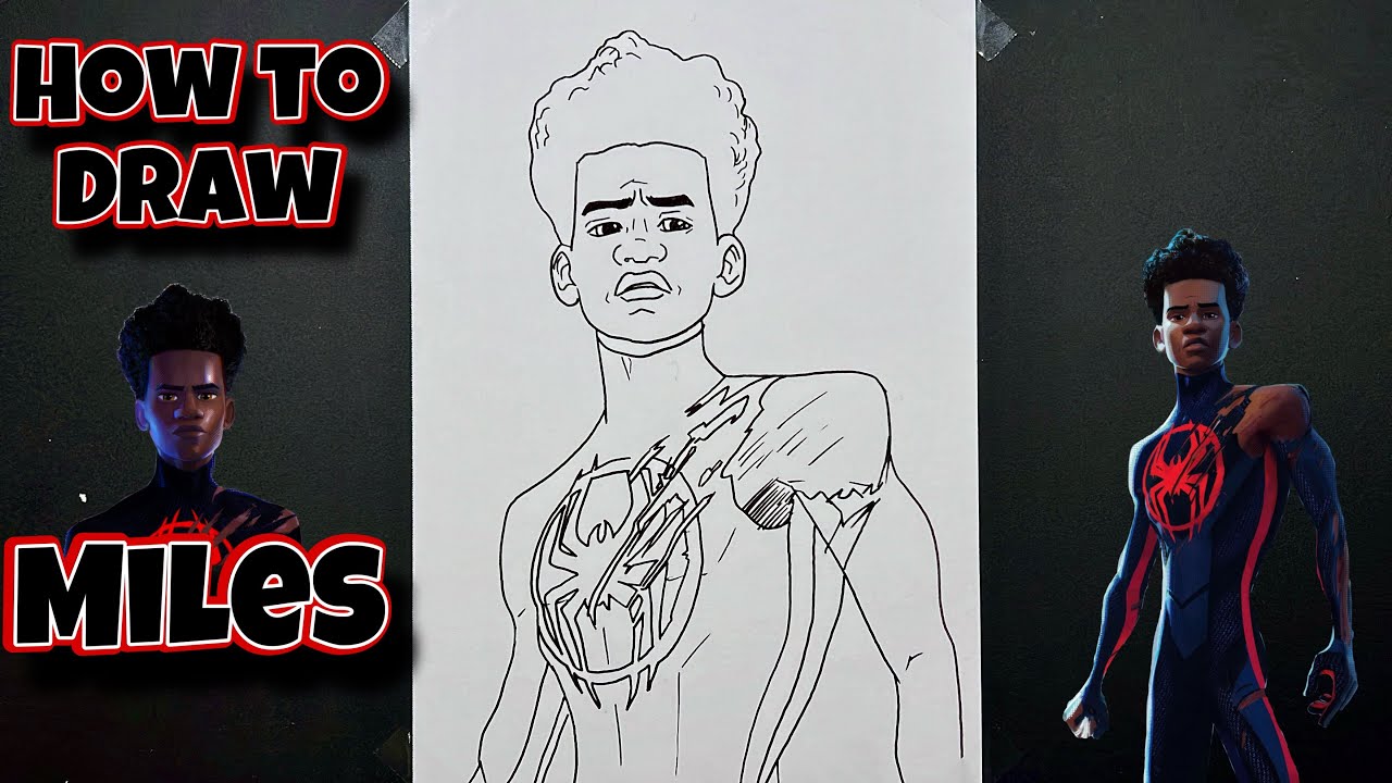 How To Draw Miles | Spider-Man: Across the Spider-Verse #drawing # ...