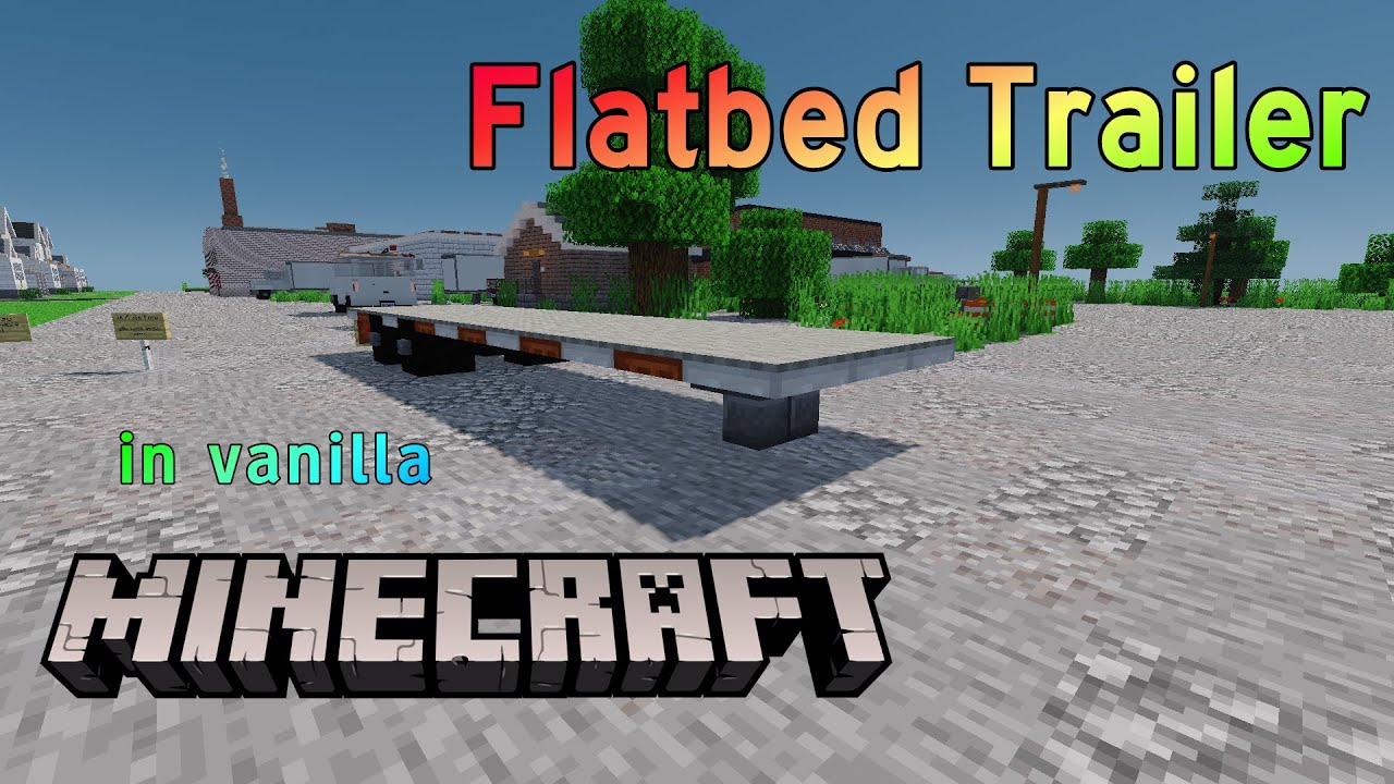 How to Build a Flatbed Trailer in Minecraft - YouTube