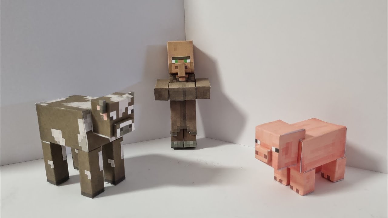minecraft villager from paper - YouTube