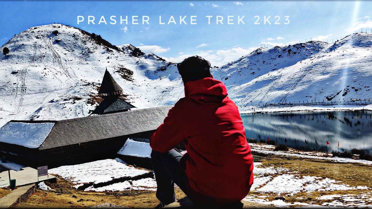 Snow Vlog 2k23 ☄️// Prasher lake trek in winter🥶 // Snow fight with ...
