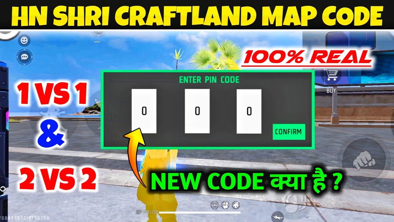 Hn Shri Craftland Map Code | Free Fire Craftland Code | Hn Shri ...
