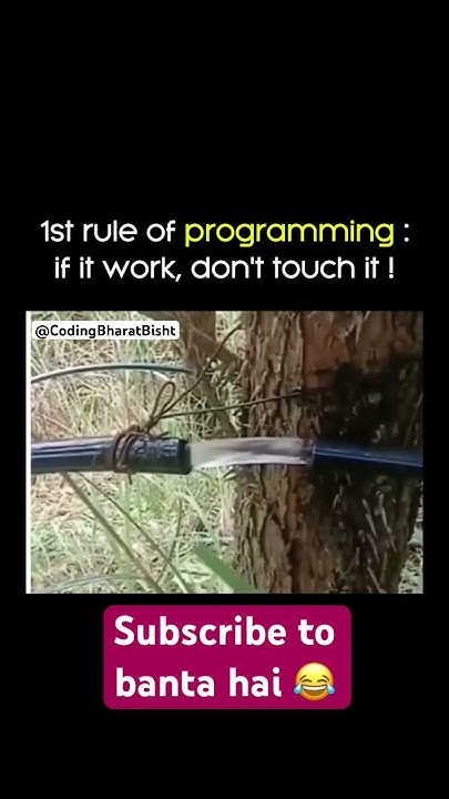1st rule of programming 😂😂 #coding #programming #dsa #shorts - YouTube